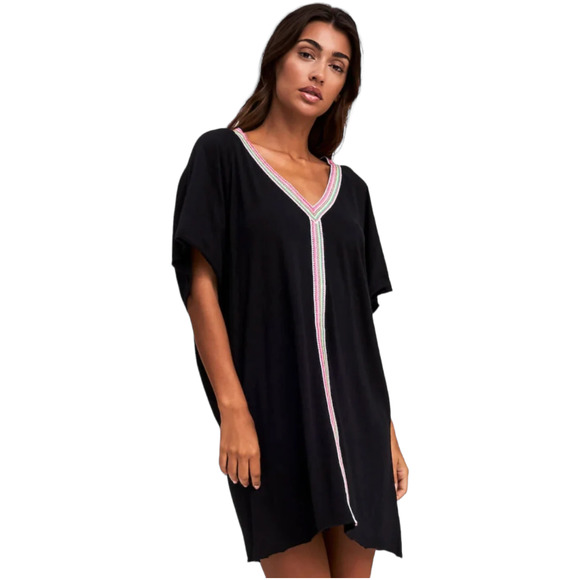 Pitusa | Dresses | Pitusa Abaya Mini Shirt Dress Embroidered Cotton ...